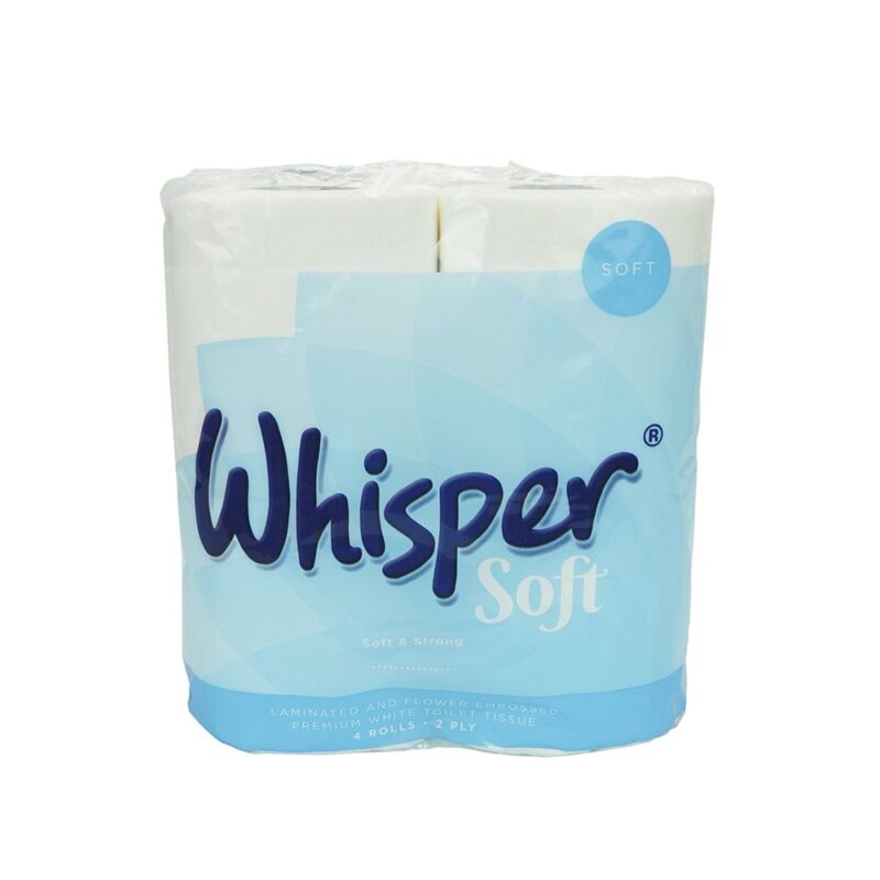 Whisper Soft 2 ply Luxury Toilet Rolls (40 Rolls) - Beauty For