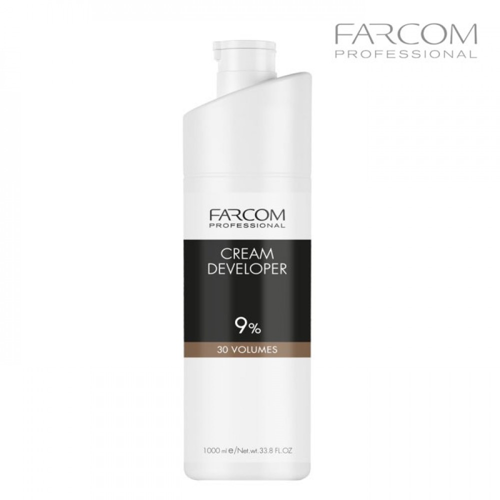 Farcom Professional Cream Developer 30 VOL 9% 1L - Beauty For