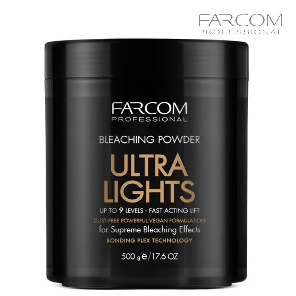 Farcom Ultra Lights hair bleaching powder up to 9 levels of whitening ...