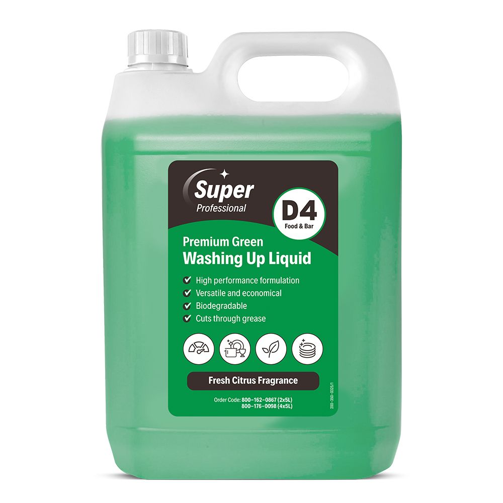 Super Premium Green Washing Up Liquid 5 Litre - Beauty For