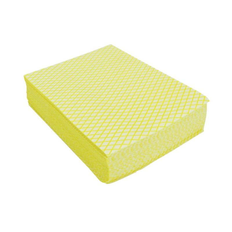 Coloured Cleaning Cloths (30×38) (50 per pack) YELLOW - Beauty For